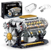 V8 Engine Building Blocks Sets, V8 Engine Model Kit That Runs, MOC ...