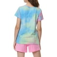 Beezizac 2-Piece Girls Pajama Set Summer Sleepover Tie Dye Short PJS, Size 4T-18 - Walmart.com