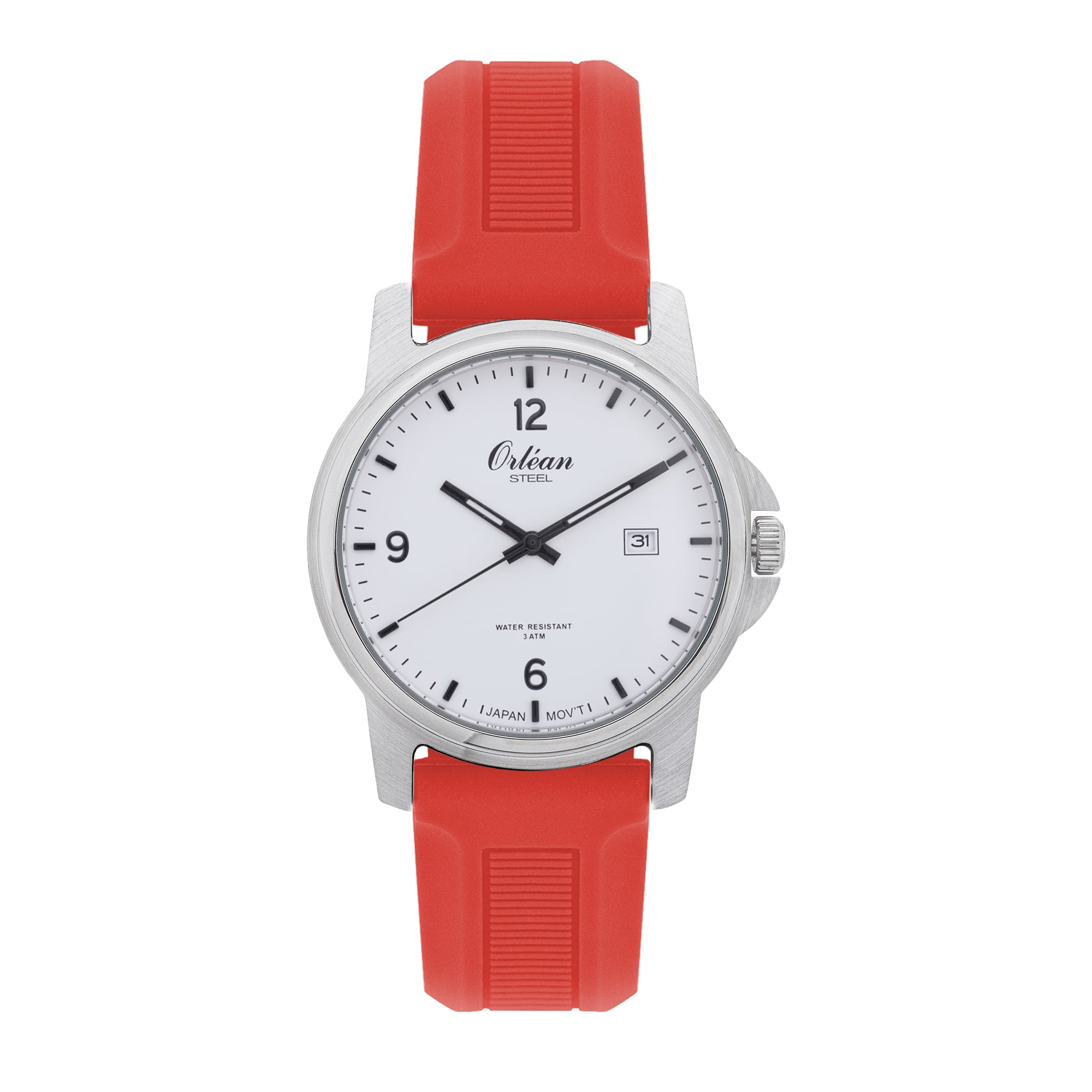 Orlean Mens Easy to Read Watch with Date - 316L Stainless Steel Case ...