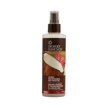 Desert Essence Coconut Hair Defrizzer & Heat Protector, 8.5 fl oz (237 ...