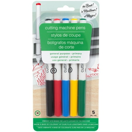 American Crafts Medium Tip Cutting Machine Pens 5/Pkg-Primary -AC352232 ...