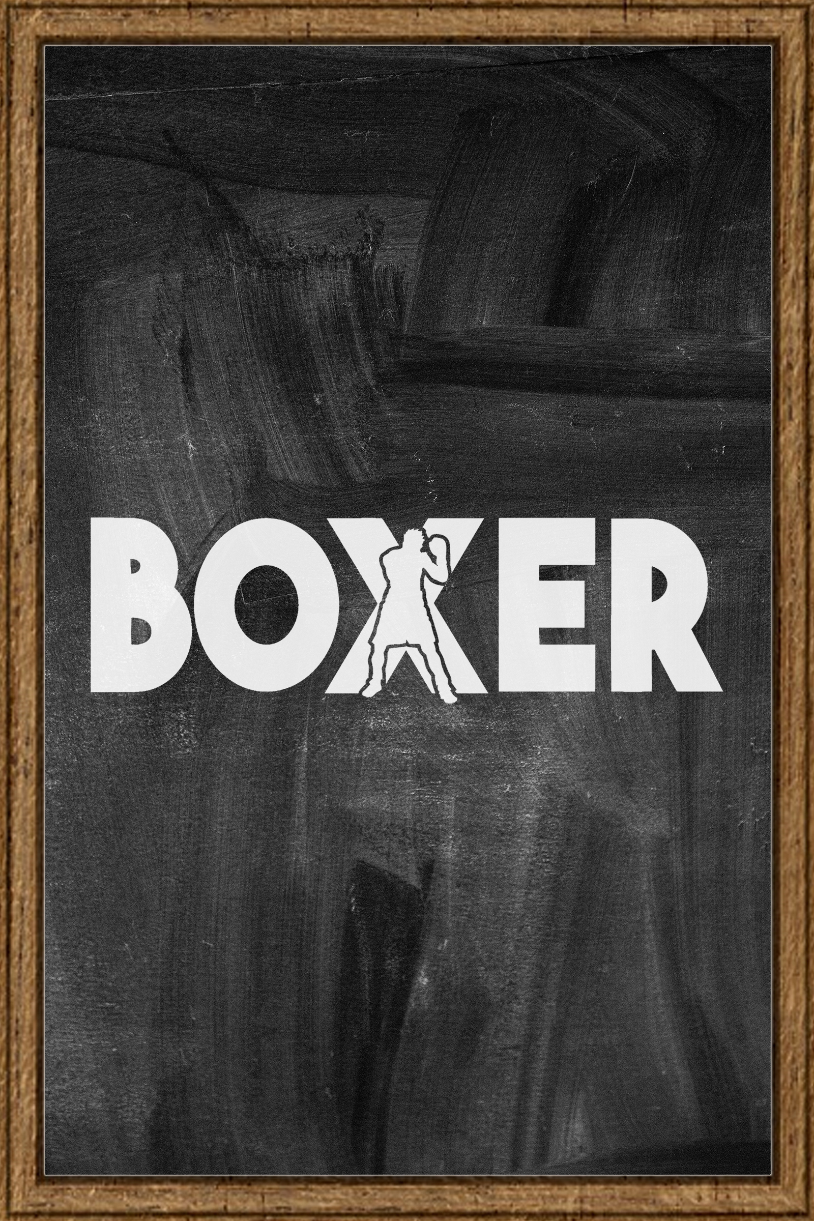 Boxer silhouette caps gloves combat sport ring fight knockout bet Tin ...