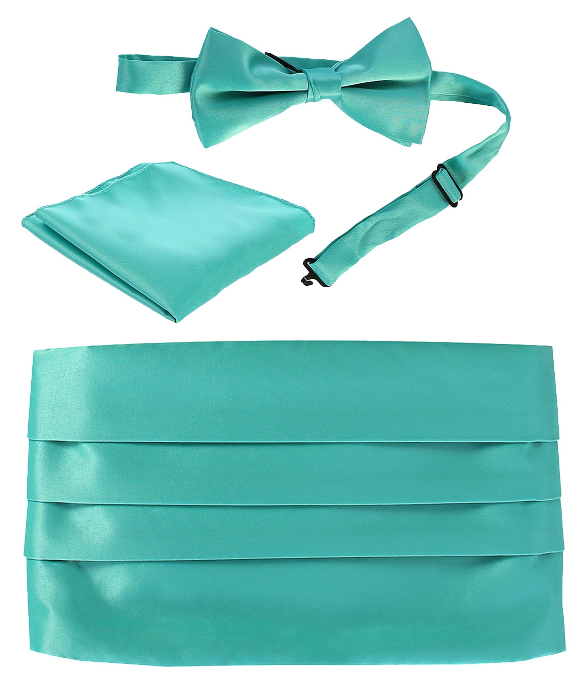 Gioberti Men's Adjustable Satin And Paisley Cummerbund Set With Formal ...