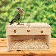 BESTYASH Light Yellow Wooden Bird House and Nesting Box for Parrot and ...