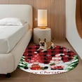 5ft Round Rug Red Black Plaid Christmas Area Rugs for Living Room ...