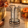 Black Iron Cup Holder Rack, Tabletop Glass Mug Display Stand 5.12x3 ...