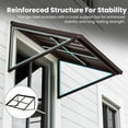 BACKYARD BEAUTIFUL Metal Awning 40" x 36", Front Door and Window Canopy ...