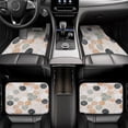 4-Piece Car Floor Mats Set, Mosaic Tile Pattern Marble Crystal Velvet ...