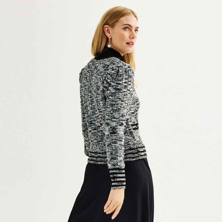 Women's Nine West Metallic Knit Cardigan Sweater Color Women's Nine West Metallic Knit Cardigan Sweater Color