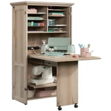 Pemberly Row Craft Armoire, Large Multi-Purpose Storage, Sewing Cabinet ...