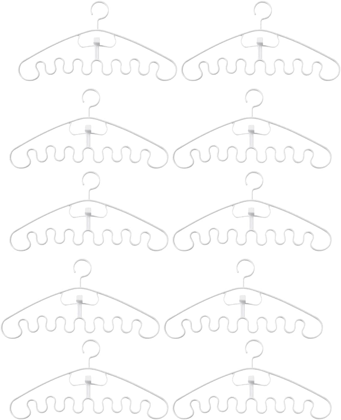 Wave Pattern Stackable Hanger Space Saving, Sturdy Plastic Non Slip ...