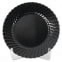 WNA Classicware Plastic Plates, 9 Inches, Black, Round, 25/Pack ...