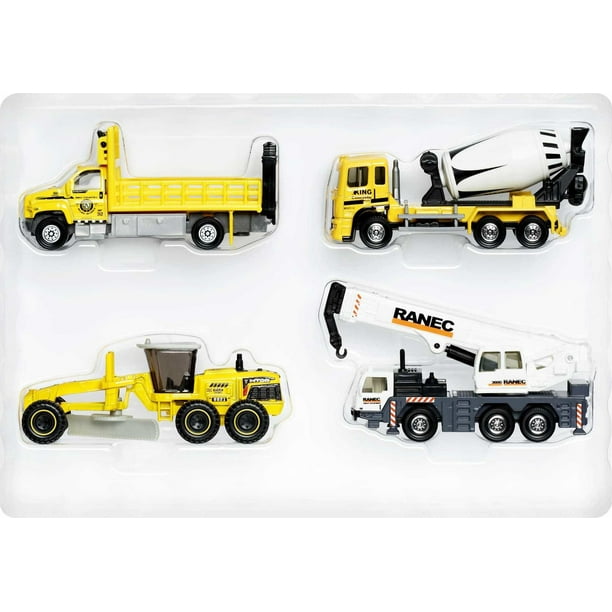 Matchbox Working Rigs, 4-Pack Toy Construction Trucks with Moving Parts ...