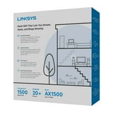 Linksys Max Stream Dual Band AX1500 WiFi 6 Router, Black (MR7340 ...