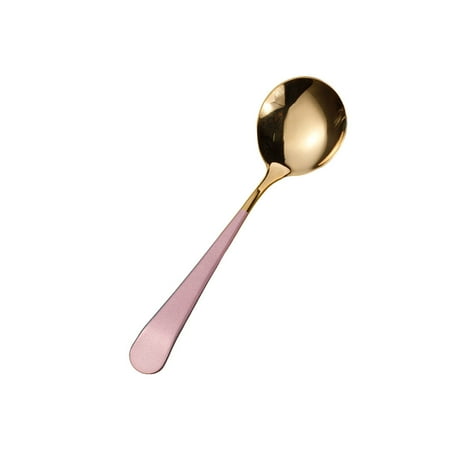 Spoon Stainless Rounded Edges Long Handle Spoons Handles Reusable Easy ...