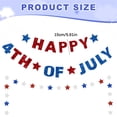 Happy 4th of July Glitter Banner, Red White Blue Pennant Hanging Banner ...
