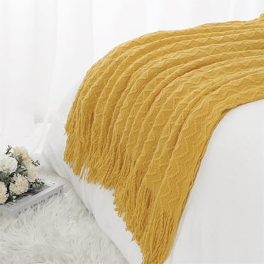 Ultra Soft Tassel Throw Blanket,Arcylic 50x60 inch,Fringe Warm Cozy ...