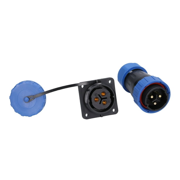 Conector impermeable cuadrado 4 agujeros IP68 toma de corriente de ...