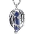 Clear Quartz Dragon Necklace 925 Sterling Silver Dragon Pendant Crystal ...