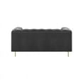 Charlene Gray Velvet Button Tufted Loveseat - Walmart.com