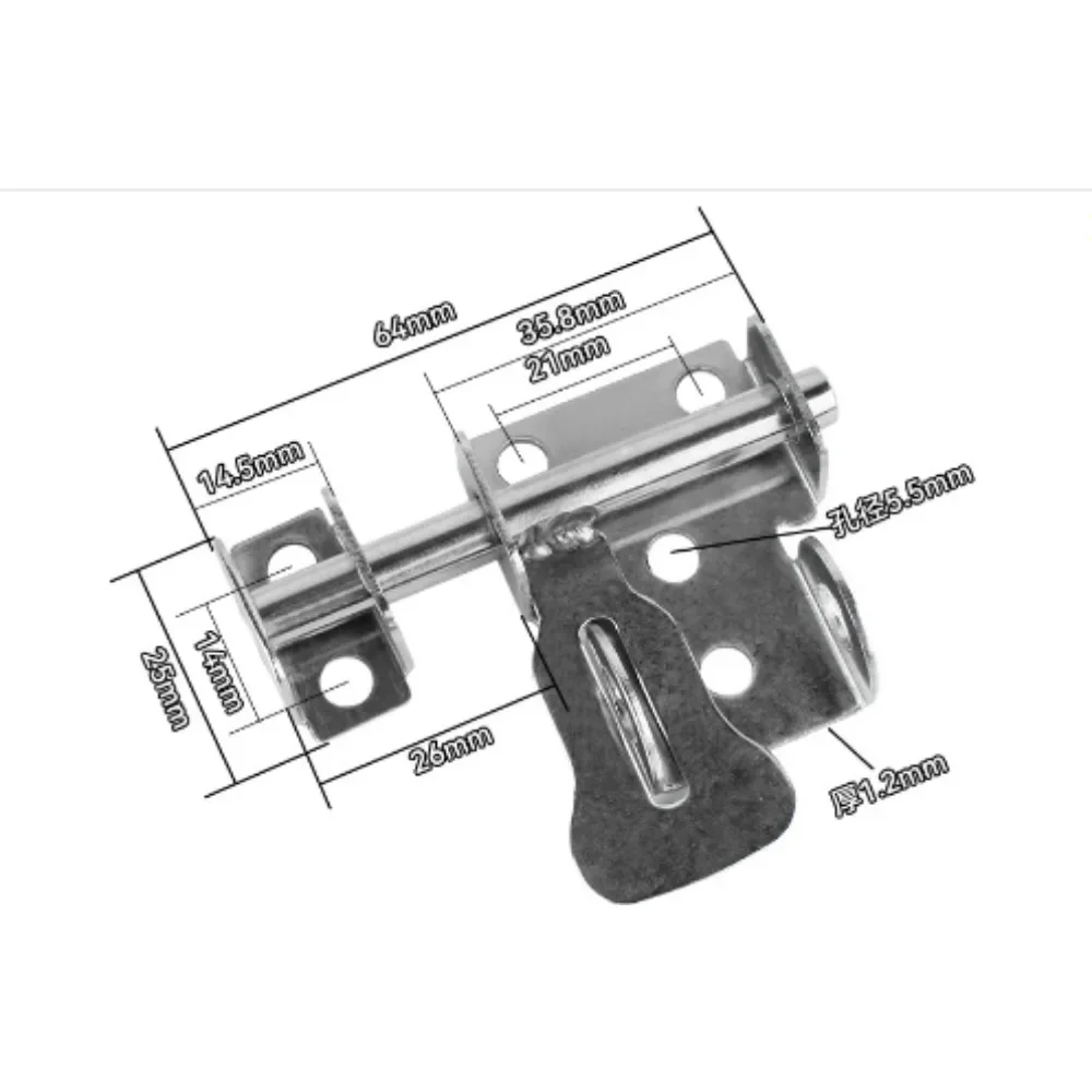 2025 New Door Latch Solid Sliding Bolts Latch Hasp Home Hardware Gate ...