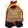 Family Holiday Novelty Gift: 'You've Been Naughty' Christmas Burlap Bag ...