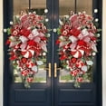 Candy Cane Wreath for Front Door, Wreath with Candies for Stair ...