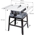 Table Saw, 10 in Portable Benchtop Table Saw with Stand & Push Stick, 5000RPM 15 Amp Powerful ...