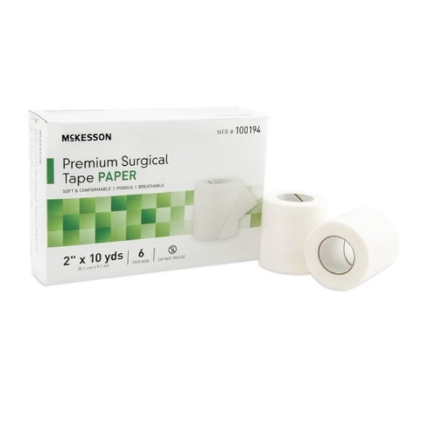 McKesson Medical Tape Skin Friendly Paper 2 Inch X 10 Yard White ...