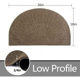"Durable Half Round Rubber Doormat, Indoor/Outdoor, Non Slip, 18"" x 30 ...