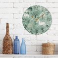 10" Artistic Round Wall Decorative Desk Clock Mint Green Unicorns and ...