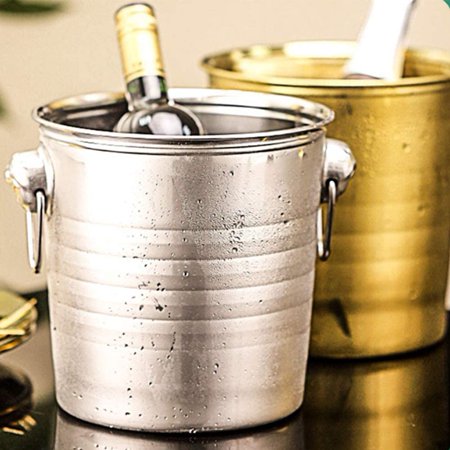 HSD portable ice bucket Ice Buckets 3L Tiger Head Stainless Steel Ice ...