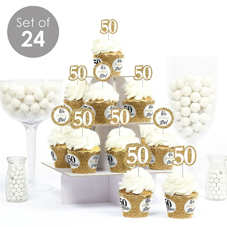 50th Birthday Cupcake Decorating Ideas