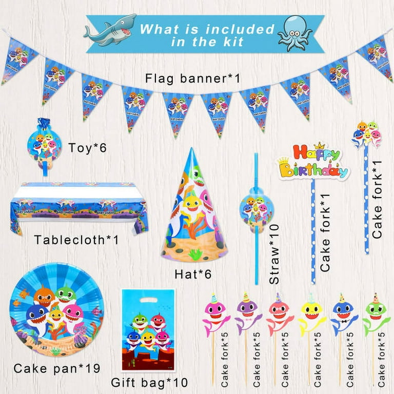 Baby Shark Party Supplies Shark Themed Birthday, 58% OFF