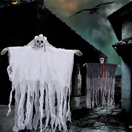 Fairnull Hanged Ghost Costume Vivid Facial Expressions Wacky Haunted ...