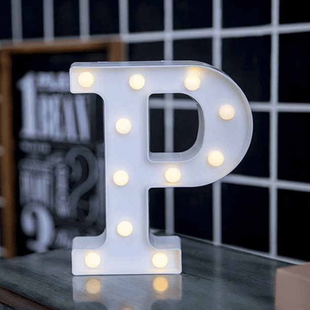 Letras Luminosas Led /22cm / Lampara Decorativa / Abecedario / LETRA P ...