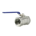 One-Piece Ball Valve 1/2" 3/4" 1" 1-1/4" 1-1/2" 2" 304 Stainless Steel ...