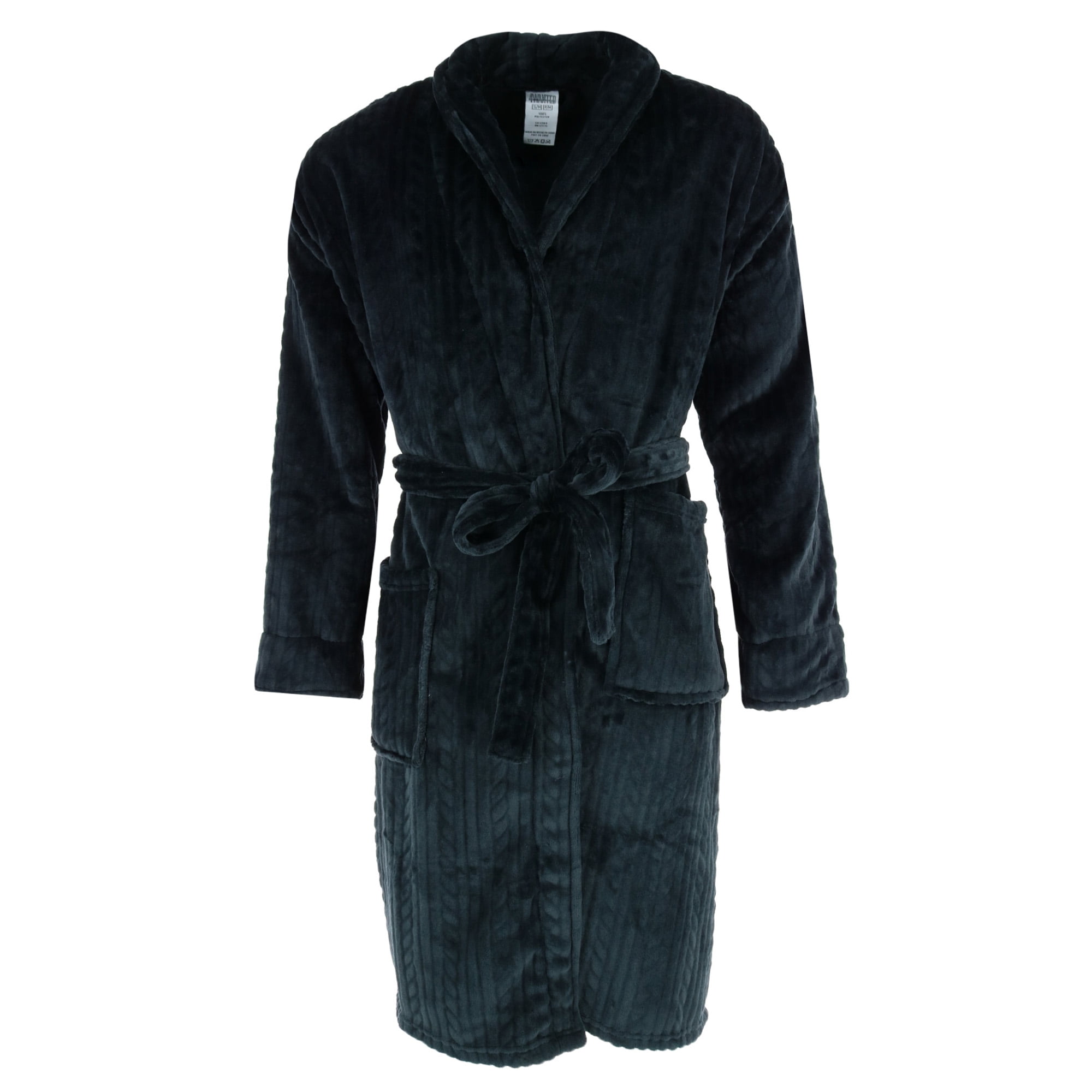 Click here for Wanted Cable Shawl Collar Plush Robe (Mens) prices