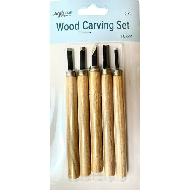 Woodblock Carving Tool Set 5 Pcs, Woodcut Printmaking Tool for Kids and ...