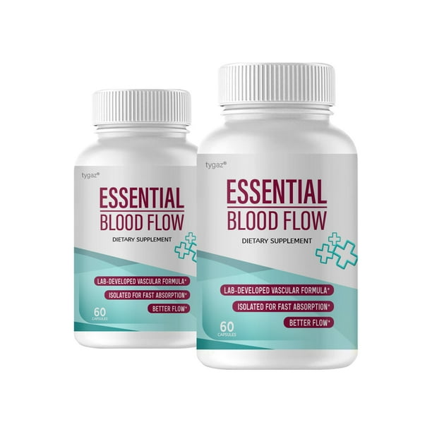 (2 Pack) Essential Blood Flow - Essential Blood Flow Capsules - Walmart.com
