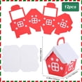 12Pcs Christmas Folding Gift Boxes House Shape with Handle Gift ...