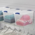 4 Pack 27 Quart Clear Plastic Storage Container with Blue Latch Lid ...