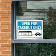 Hy Ko Plastic Open for Takeout Only Sign, 12 x 8.5 inch, Use Indoor or ...