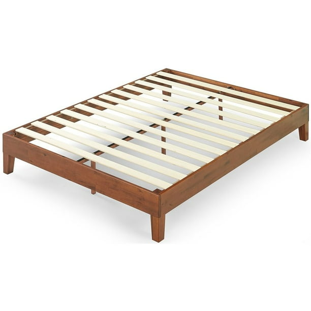 Zinus 12" Deluxe Wood Platform King Bed with Wood Slat Support in ...