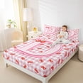 Catabedysis Pink Monogrammed Print Bed Sheets,Initial Letter D Full ...