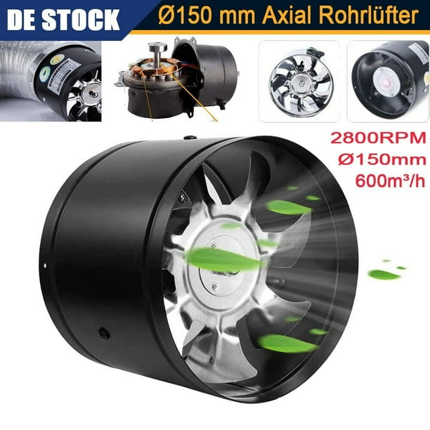 Compact Ventilation Hero, Portable Lightweight Inline Booster Duct Fan ...