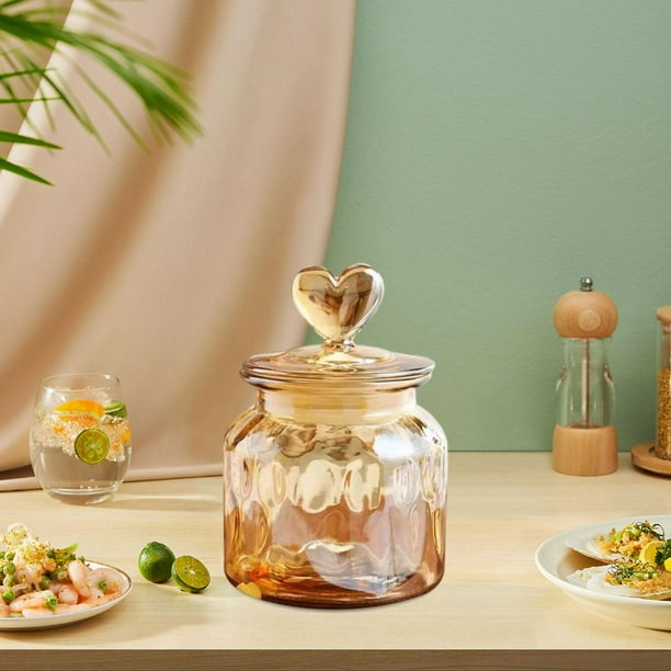 Glass decorative canisters store