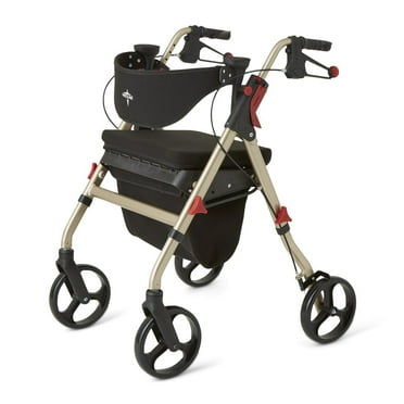 Medline Folding Walker With Wheels - Walmart.com