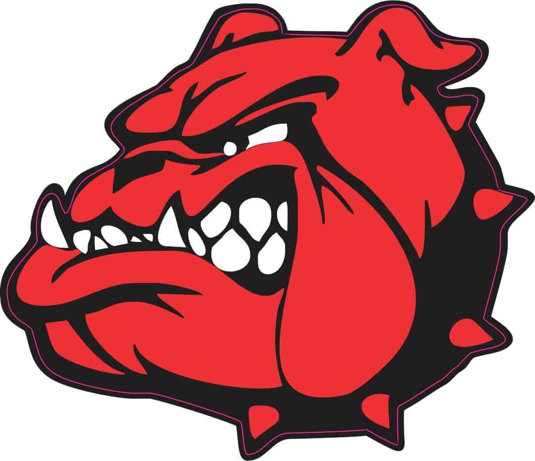 StickerTalk Left Facing Red Bulldog Sticker, 3.5 inches x 3 inches ...