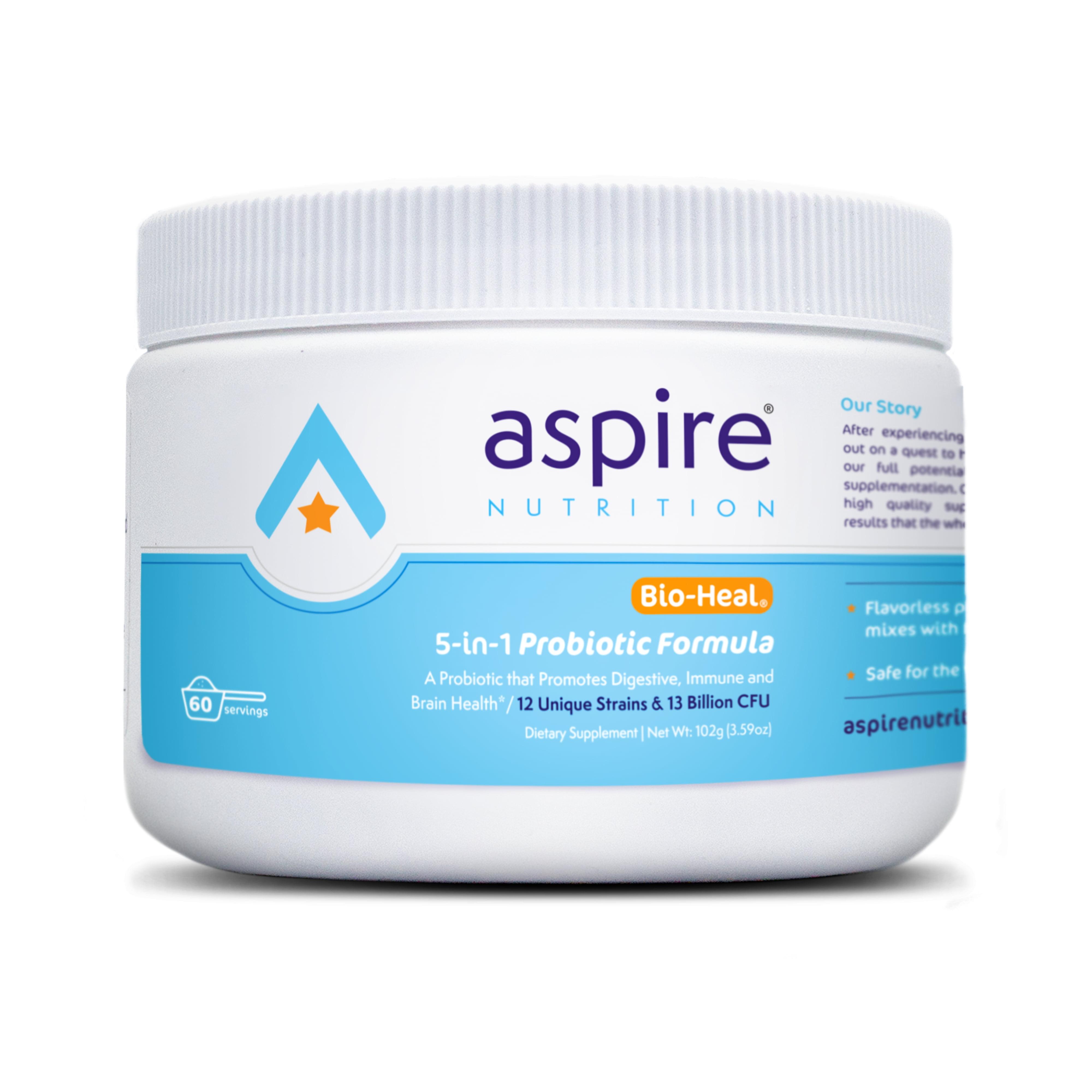 Aspire Nutrition 5-in-1 Bio-Heal® Probiotic for Kids, Men & Women ...